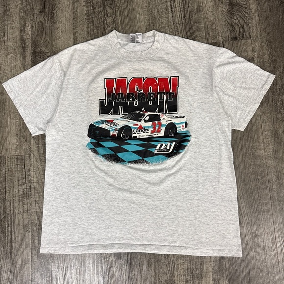 Oneita | Shirts | Vintage 9s Jason Jarrett Racing T Shirt Late Model ...